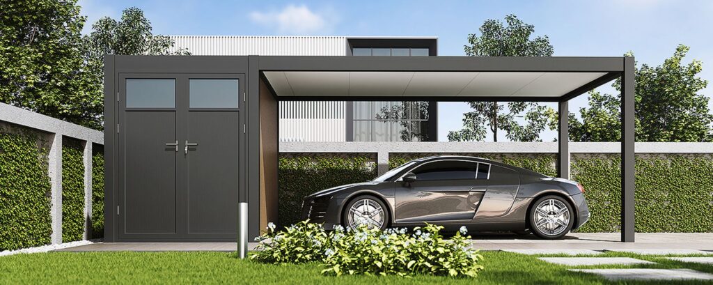 Carport Prestige Pergola | Aluminum Louvered Pergola For Car | Outdoor Creation (OCC)